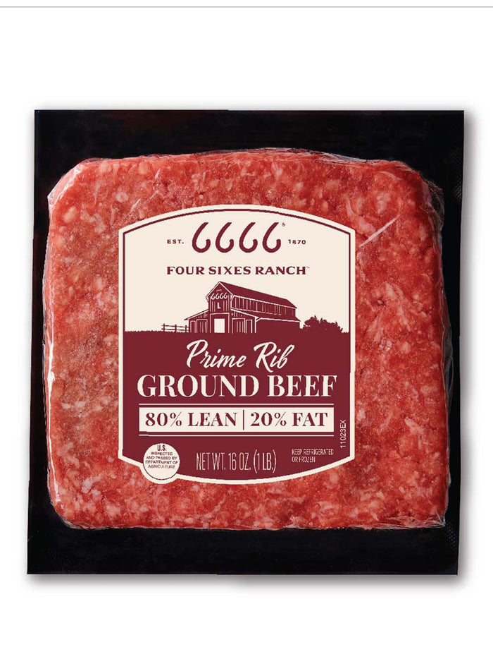 Buy Ground Prime Rib Beef Online | Four Sixes® Ranch Brand Beef
